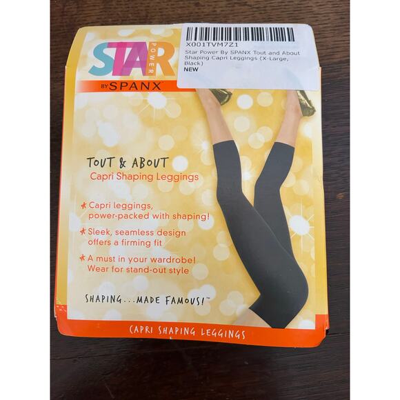 SPANX | Pants & Jumpsuits | Spanx Star Power Shaping Capri Leggings Black Xl | Poshmark